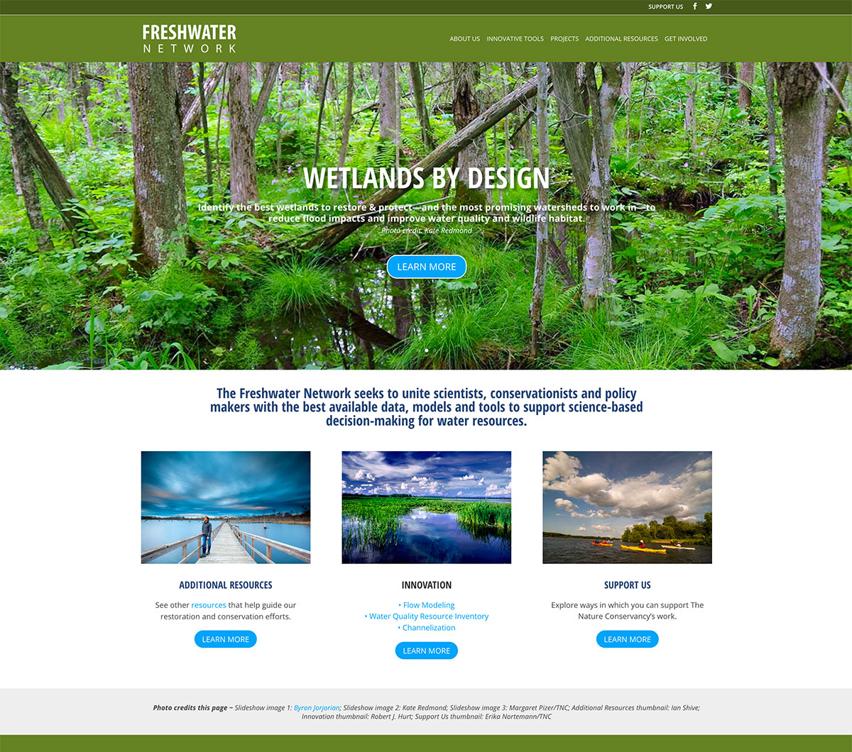 Freshwater Network – Anne Francis Web Design